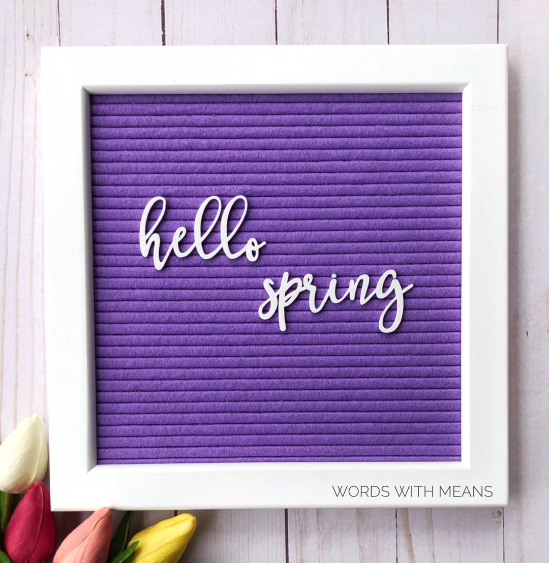 Hello Spring Script for Letterboards and Feltboards - Etsy