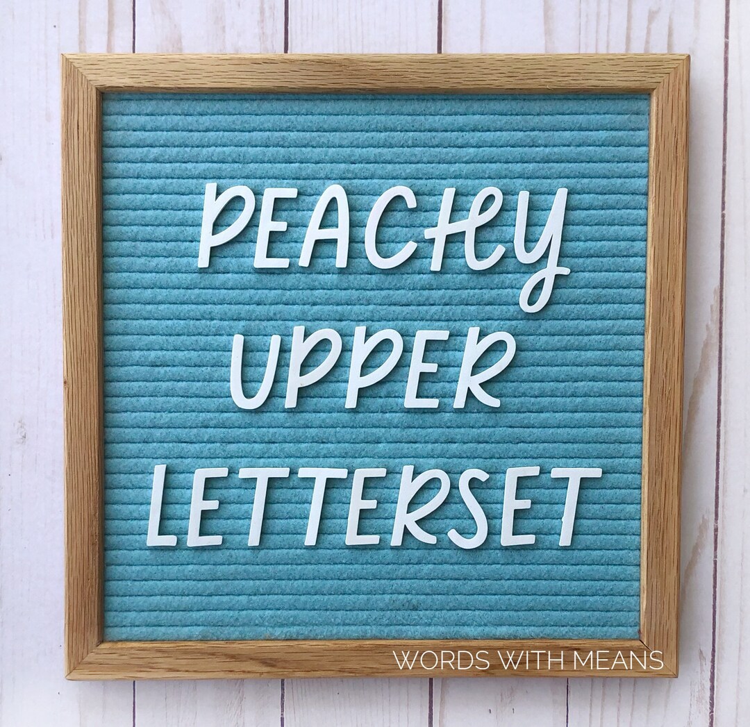 Peachy Uppercase Letterset, Letterboard Letters, Feltboard Letters ...
