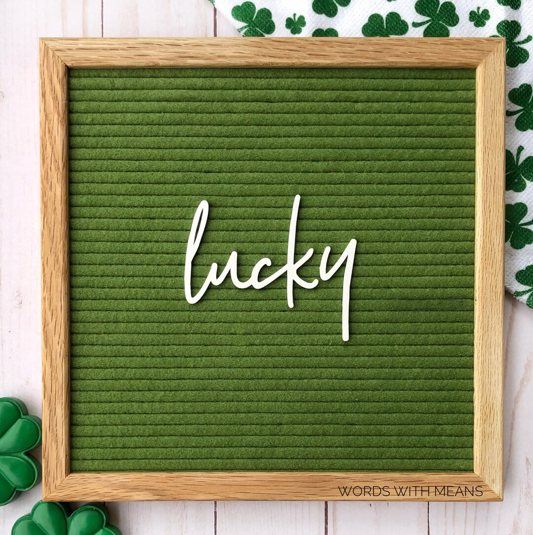 Modern Farmhouse Cursive Lucky Letterboard Letters, Cursive Letterboard ...