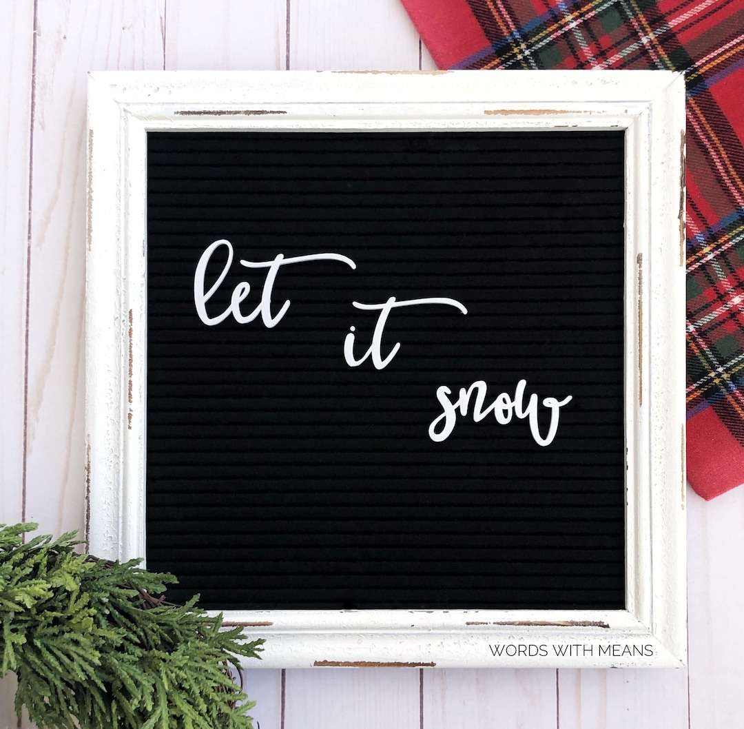 Let It Snow Cursive Letterboard Letters, Let It Snow Sign, Let It Snow ...