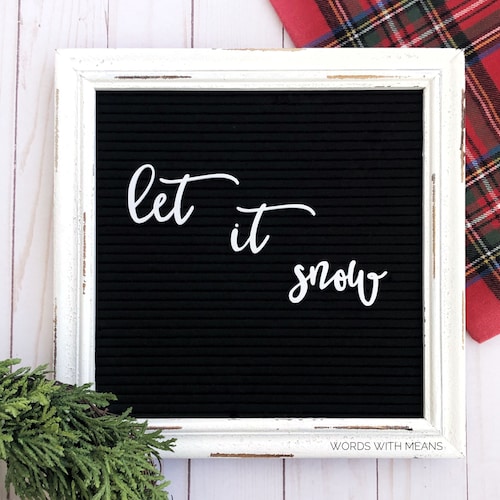 Let It Snow Cursive Letterboard Letters Let It Snow Sign Let - Etsy
