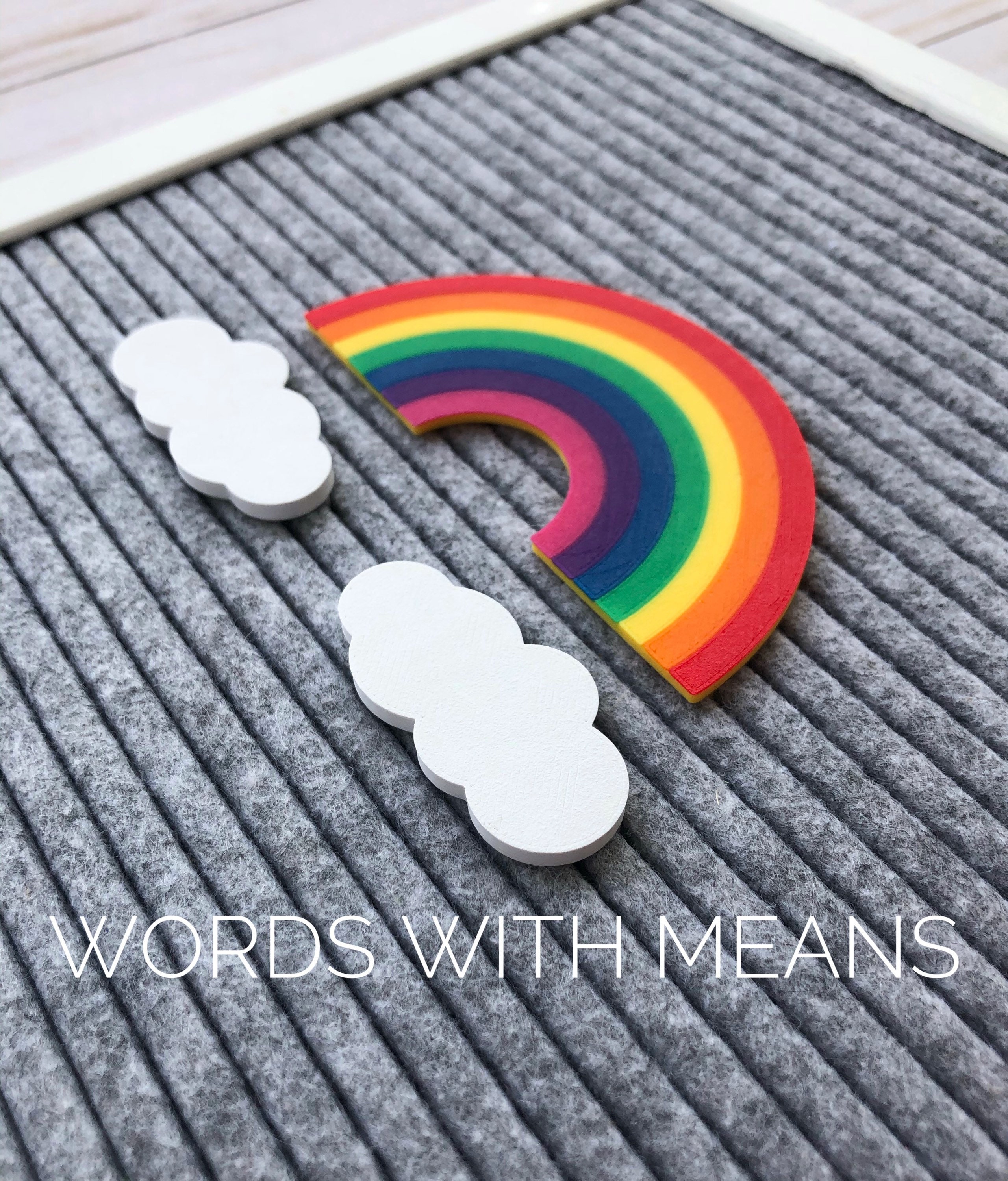 Rainbow Letterboard Icon, Felt Board Rainbow, Rainbow Sign, Letter ...