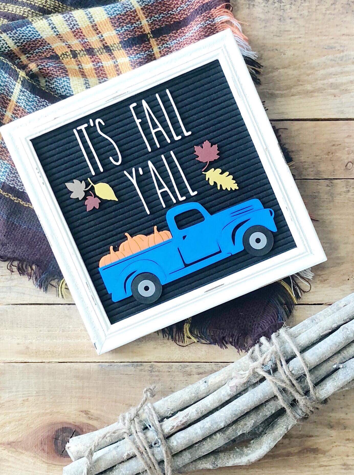 Fall Truck With Pumpkins for Letterboards and Feltboards - Etsy