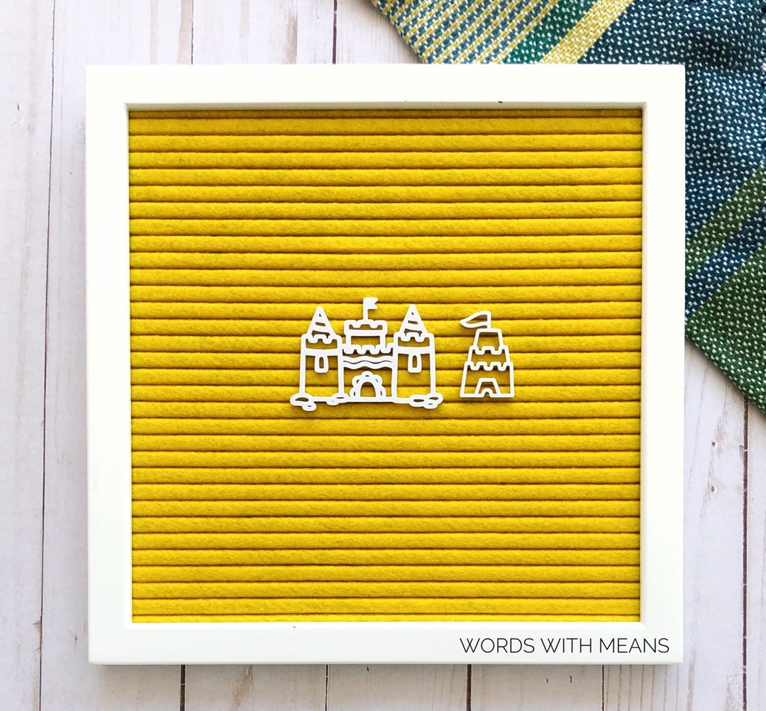 Sandcastle Letterboard Icon Set, Sandcastle Sign, Letterboard ...