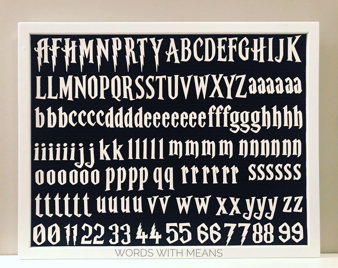 Wizard Letterset for Letterboards - Etsy