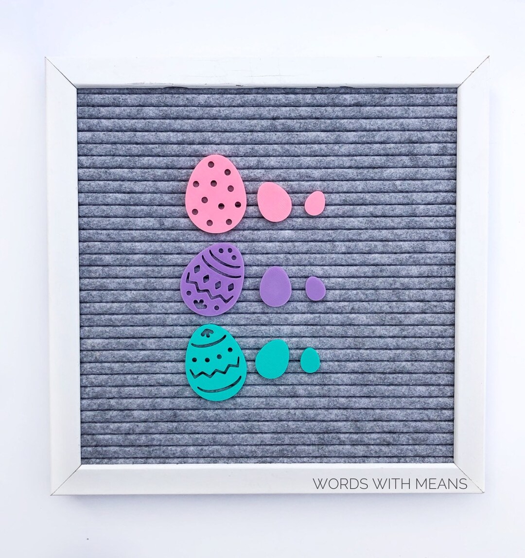 Easter Egg Icons for Letterboards and Feltboards - Etsy