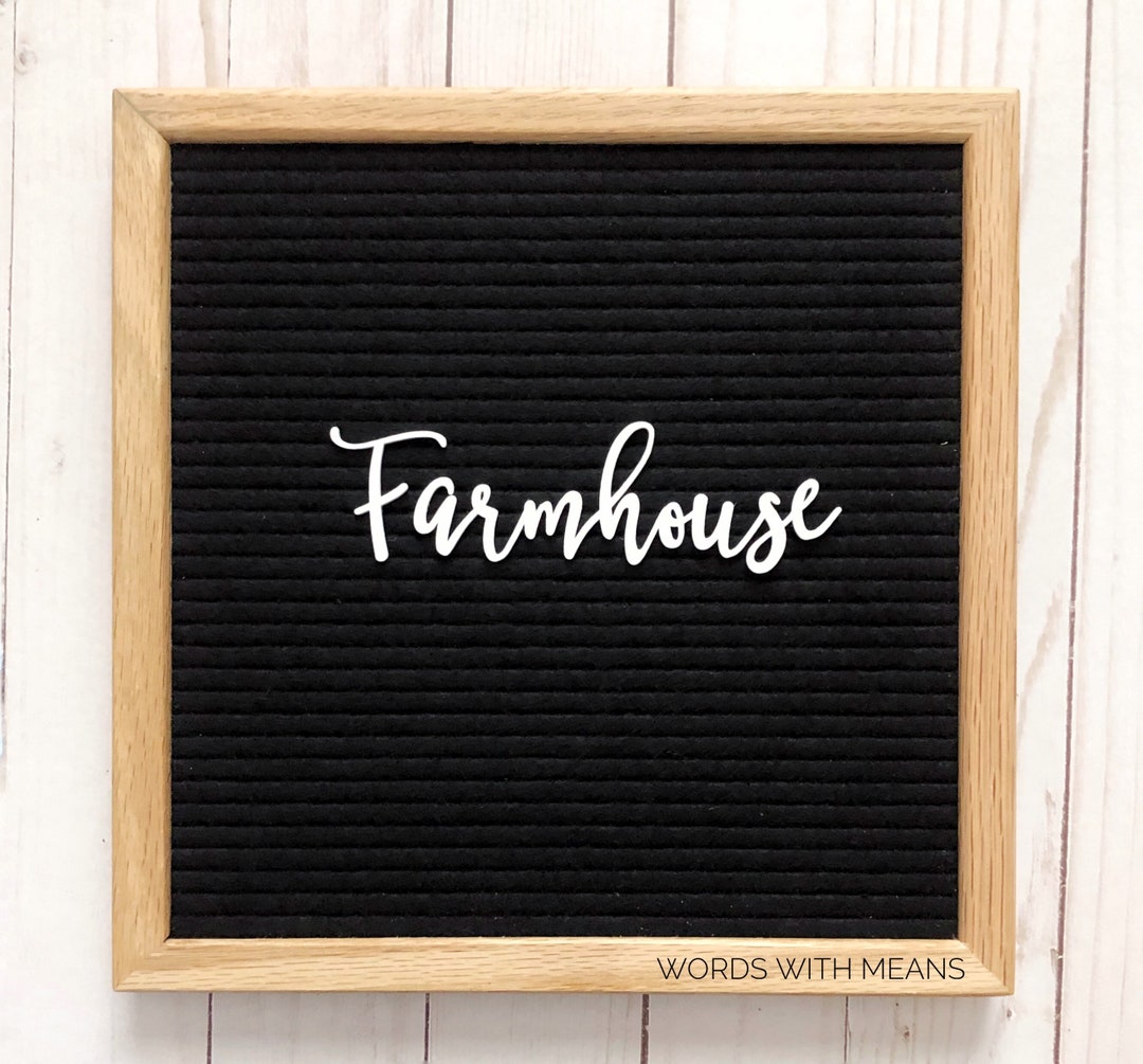 Farmhouse Script Letterboard Word, Cursive Letterboard Words, Cursive ...