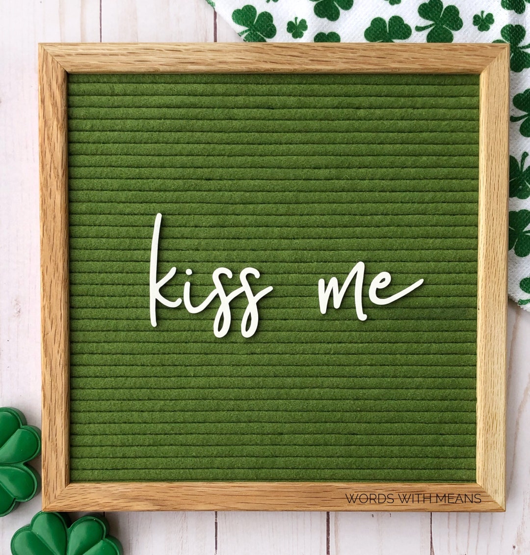 Modern Farmhouse Cursive Kiss Me Letterboard Letters, Cursive ...