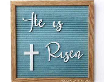 He is Risen Cutesy Cursive Letterboard Word Letterboard | Etsy
