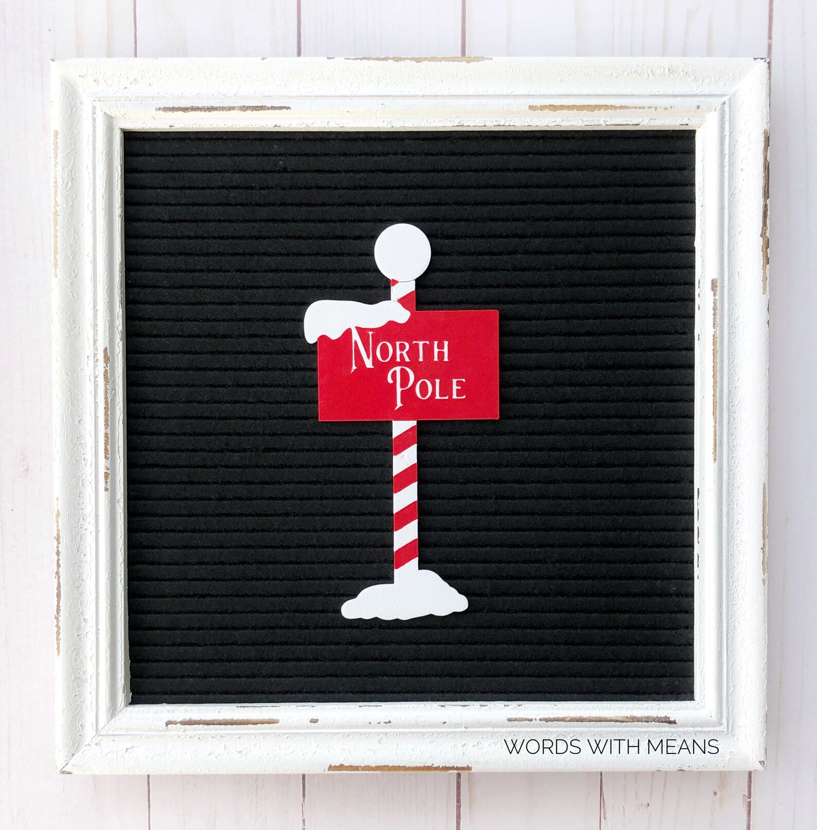 North Pole Sign Icon, Letterboard Christmas Accessories, North Pole ...