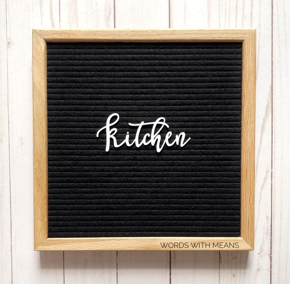 Kitchen Script Letterboard Word Letterboard Accessories | Etsy