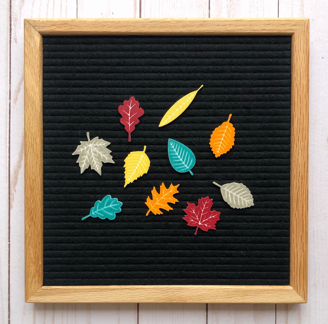 Fall Leaves Icon Set Bright, Letterboard Leaves, Fall Leaves Sign ...
