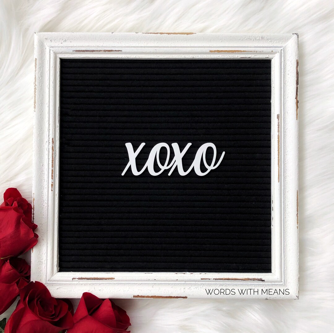 XOXO Cursive Letterboard Letters, Valentines Feltboard, Valentines ...