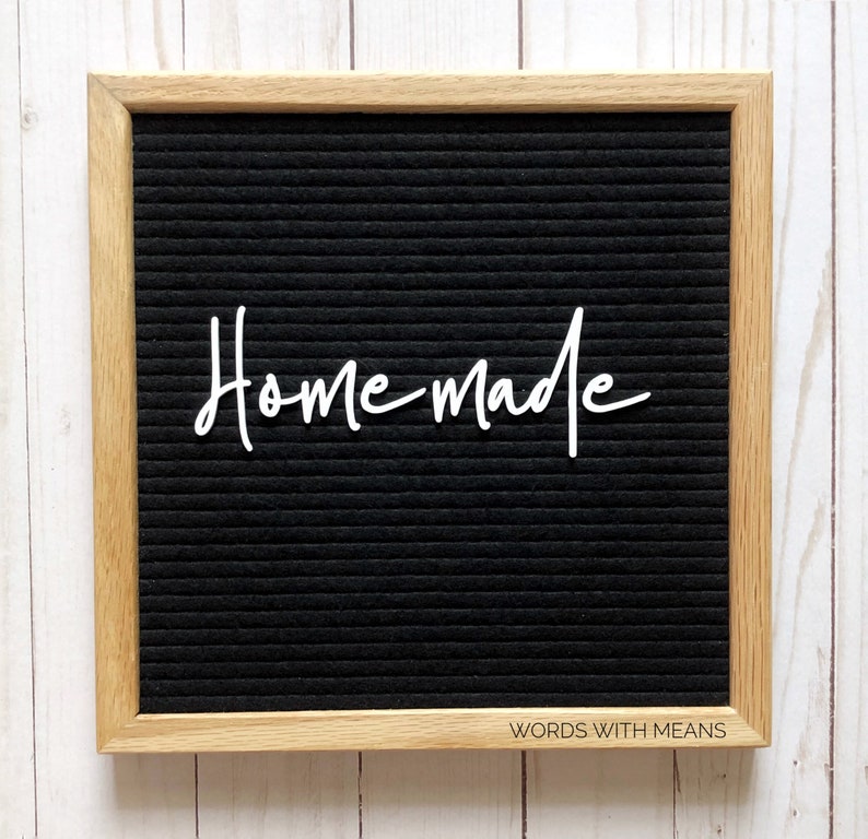 Modern Script Homemade Letterboard Word, Cursive Letterboard Letters ...