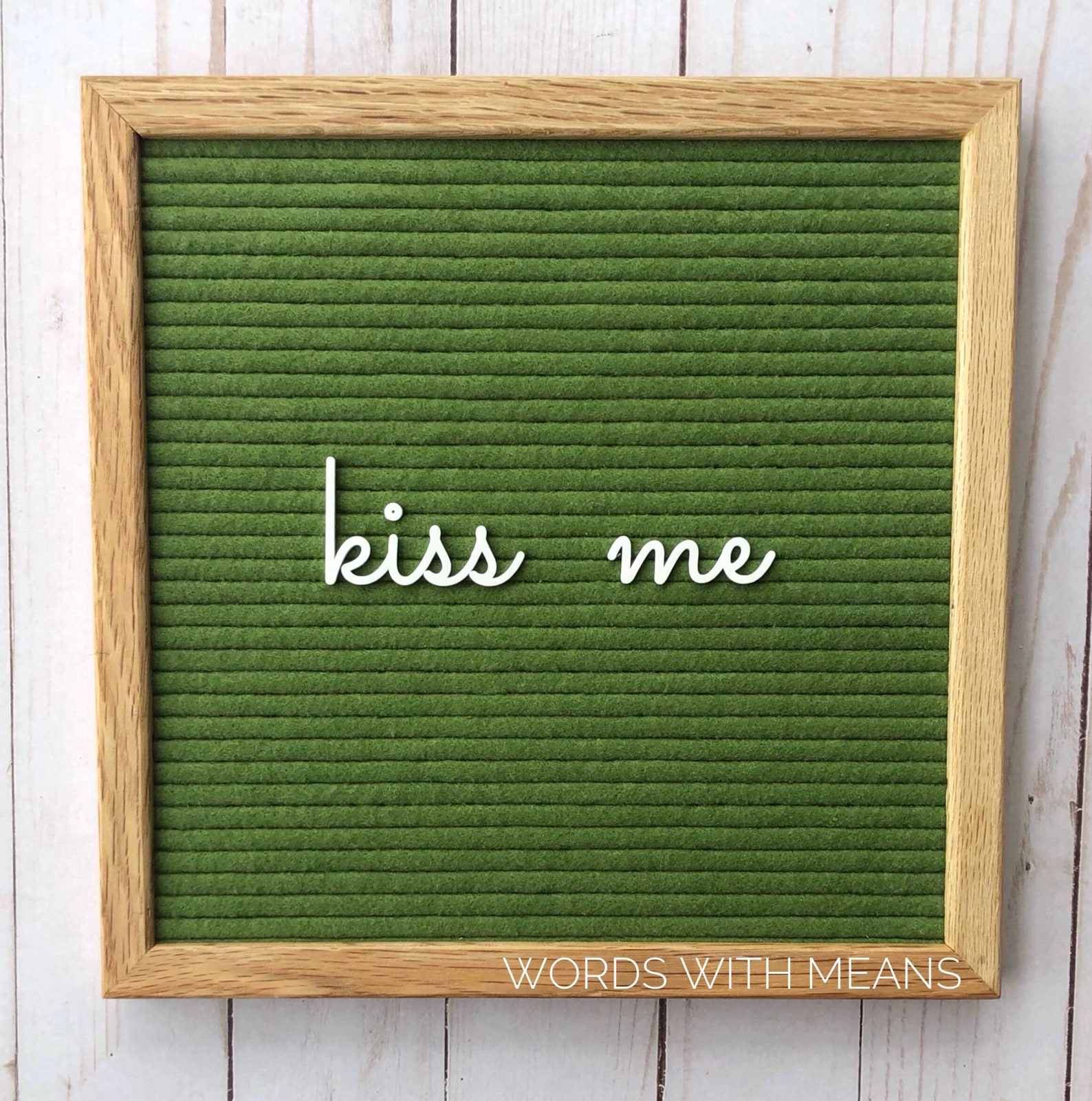 Kiss Me Cutesy Cursive Letterboard Words, Letterboard Accessories, St ...