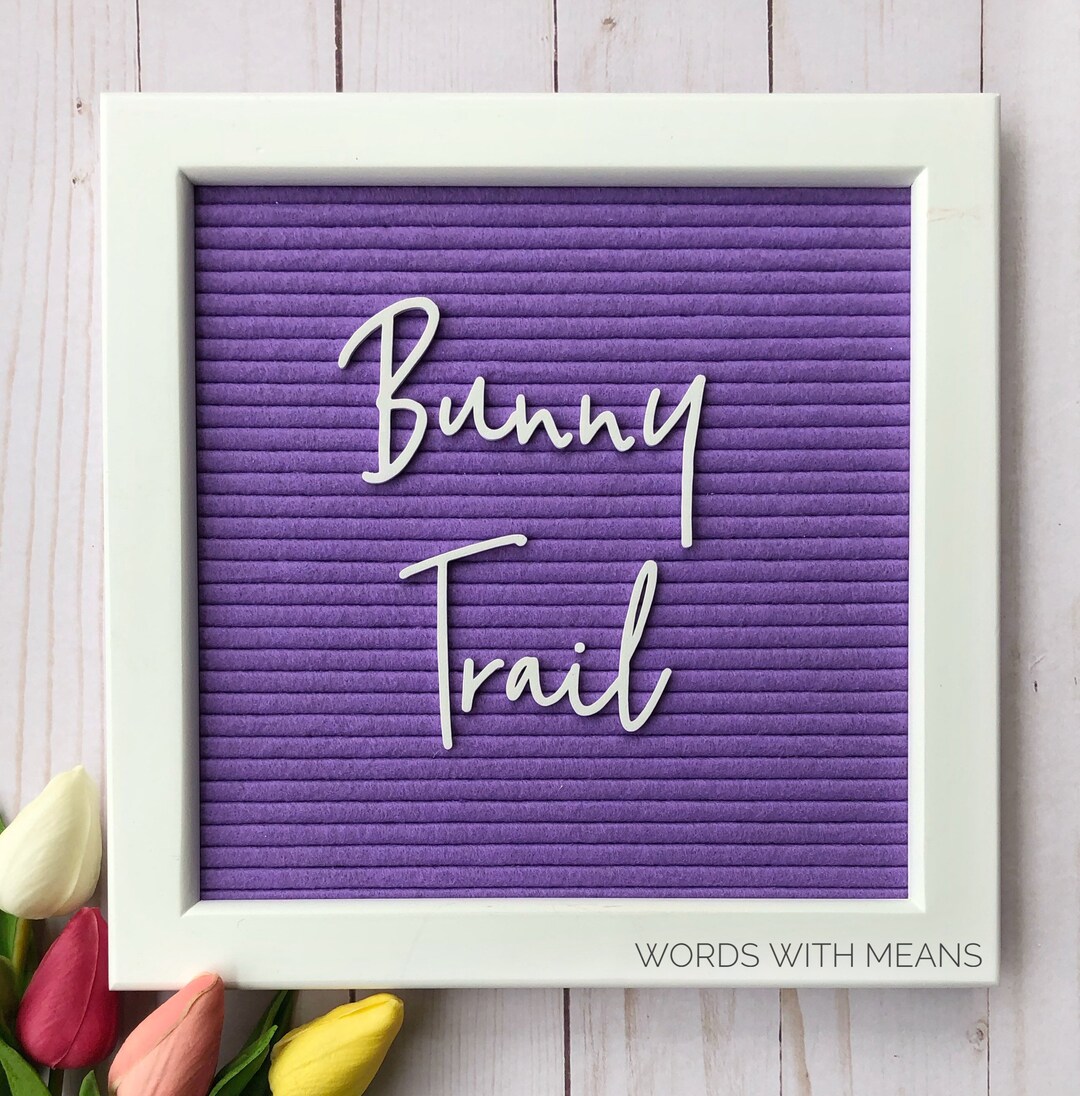 Modern Script Bunny Trail Word Set for Letterboards + Feltboards ...