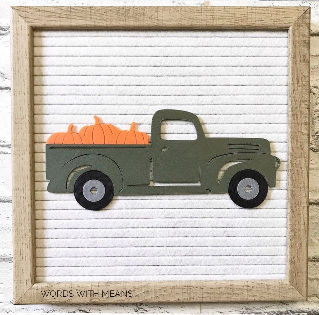 Fall Truck With Pumpkins for Letterboards and Feltboards - Etsy