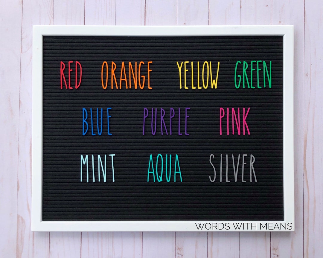 Color Wanderlust Lettersets for Letterboard / Colored Letters for ...