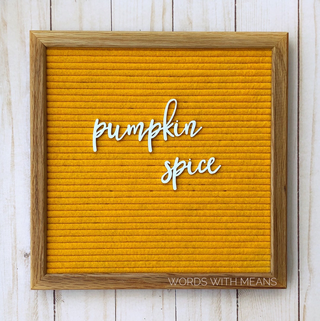 Pumpkin Spice Cursive Words for Letterboard and Feltboard - Etsy