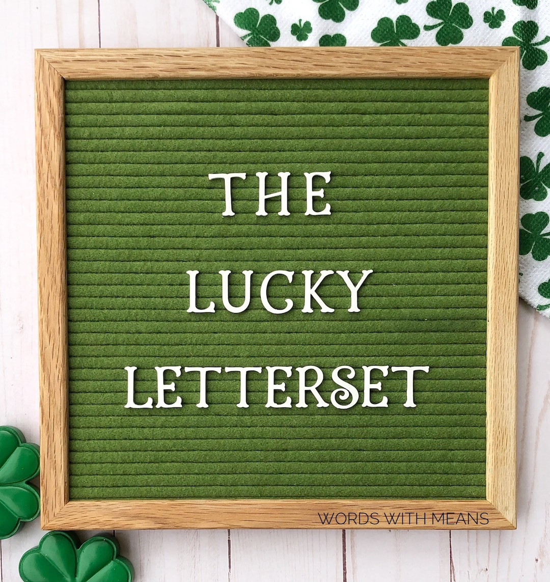 The Lucky Letterset, Letterboard Letters, Feltboard Letters, Custom ...