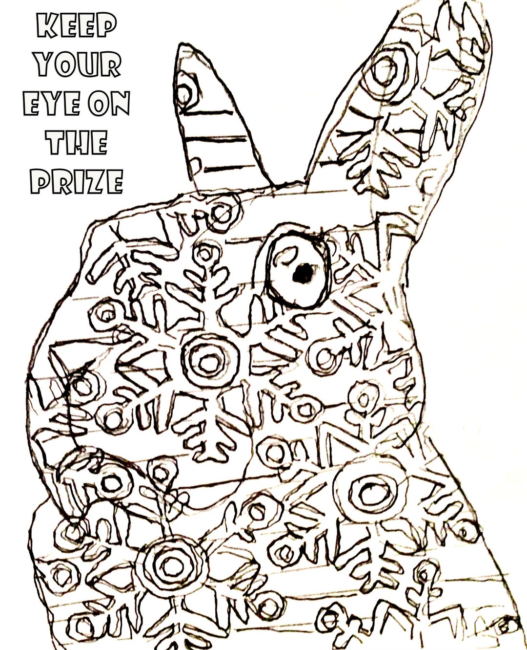 Keep Your Eye on the Prize Coloring Page - Etsy