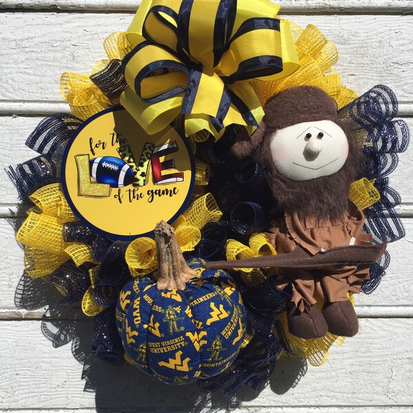 Wvu Wreath - Etsy