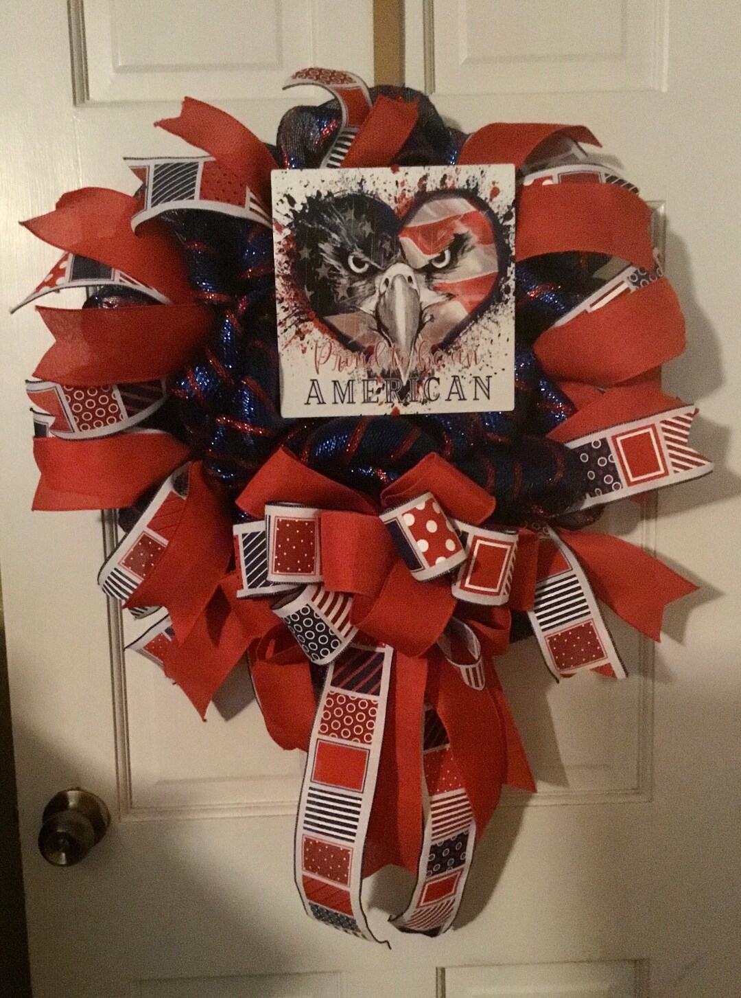 Eagle American Wreath, Front Door, Anywhere Wreath, Great for Memorial ...