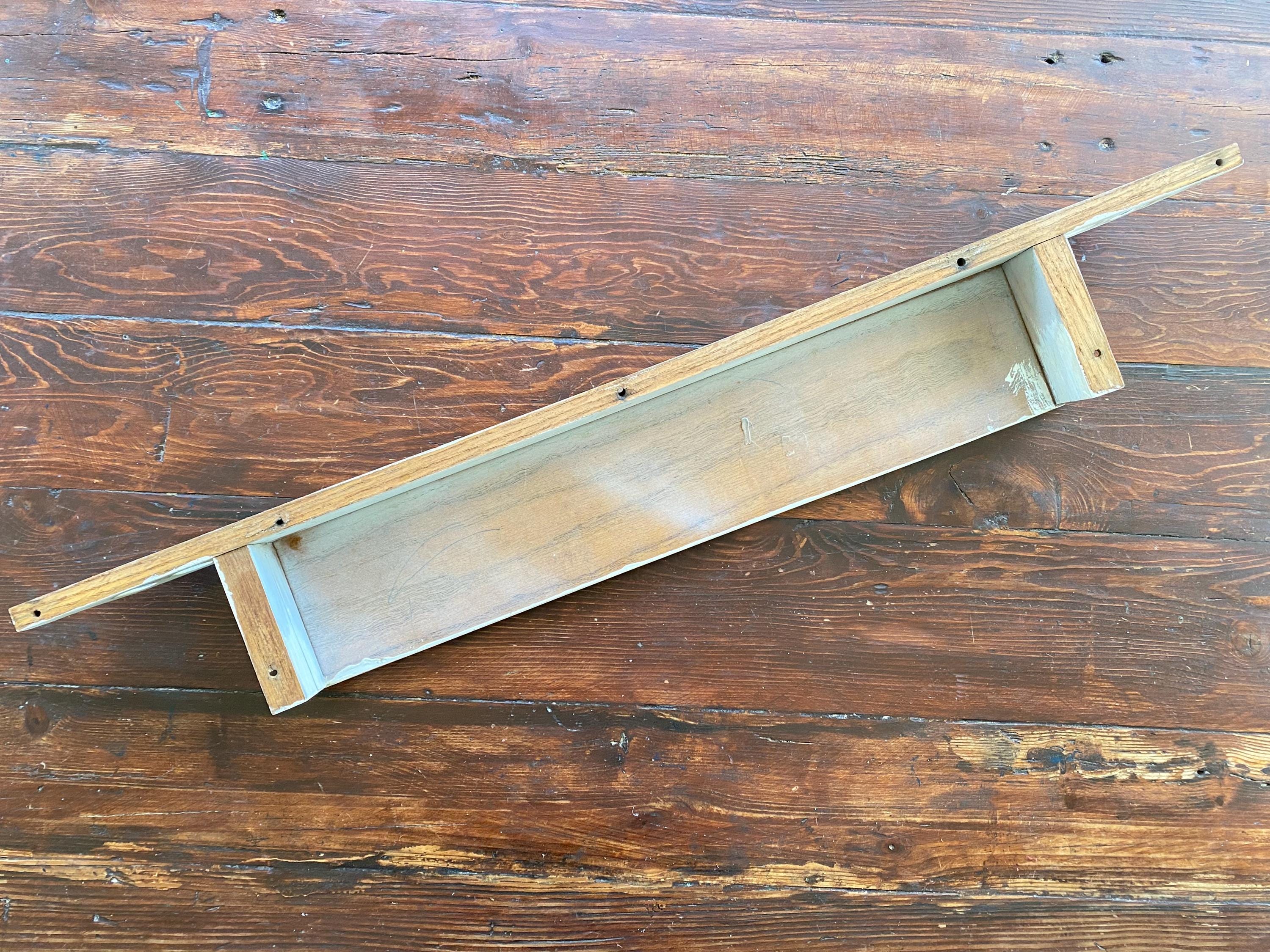 Antique Wood Church Pew Hymnal Holder / Book Shelf / Vintage Wall ...