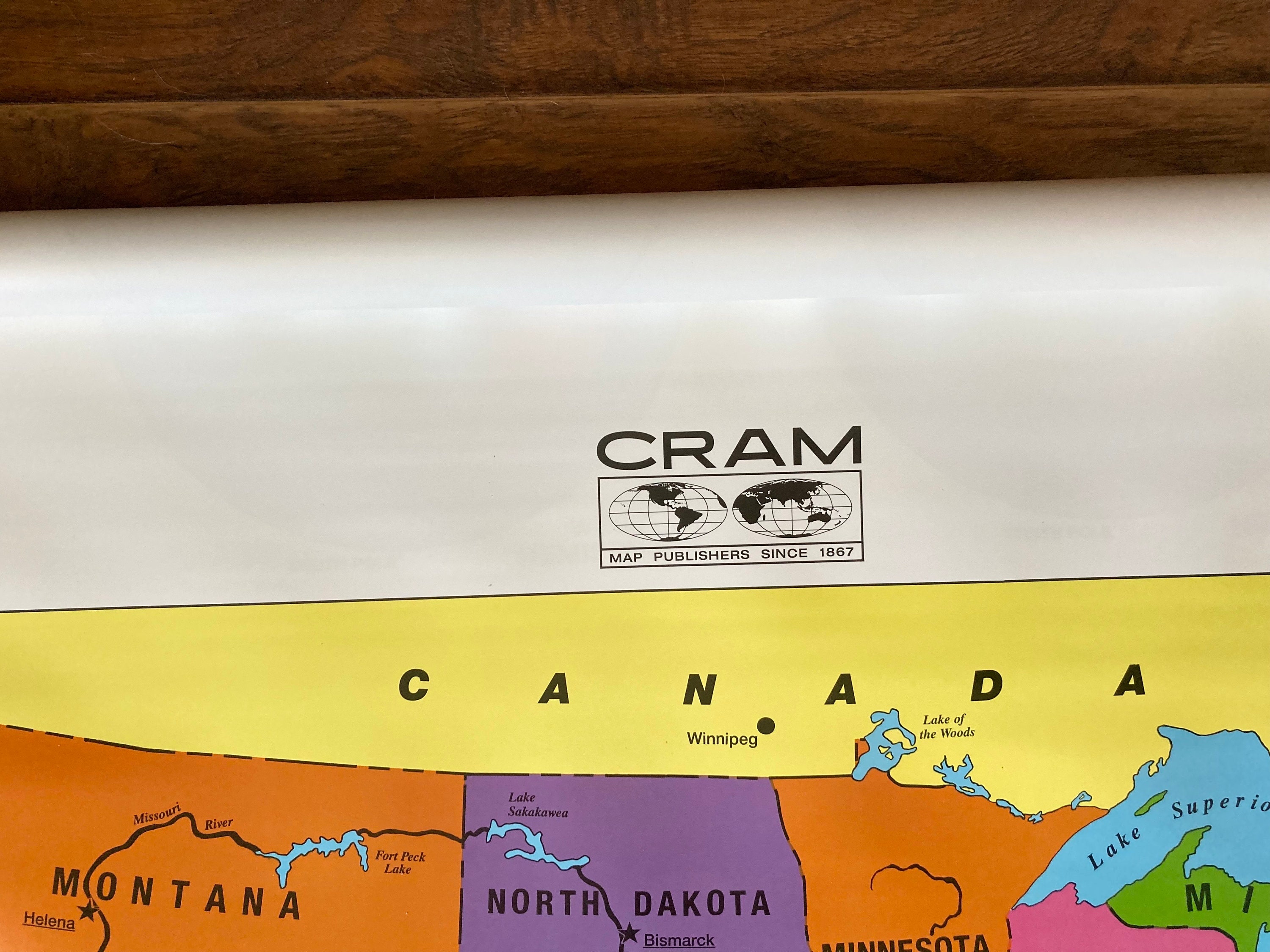 Cram Company 2002 U.S. & World / School Wall United Stated and World ...