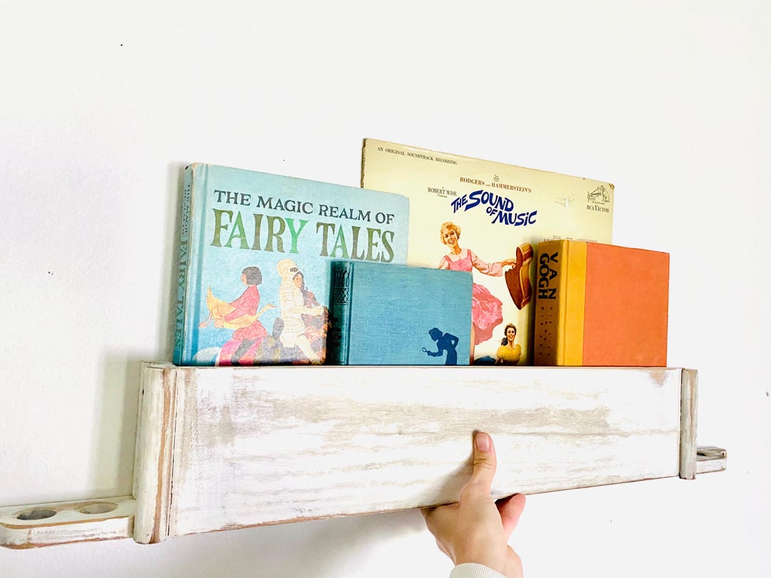 Antique Wood Church Pew Hymnal Holder / Book Shelf / Vintage Wall ...