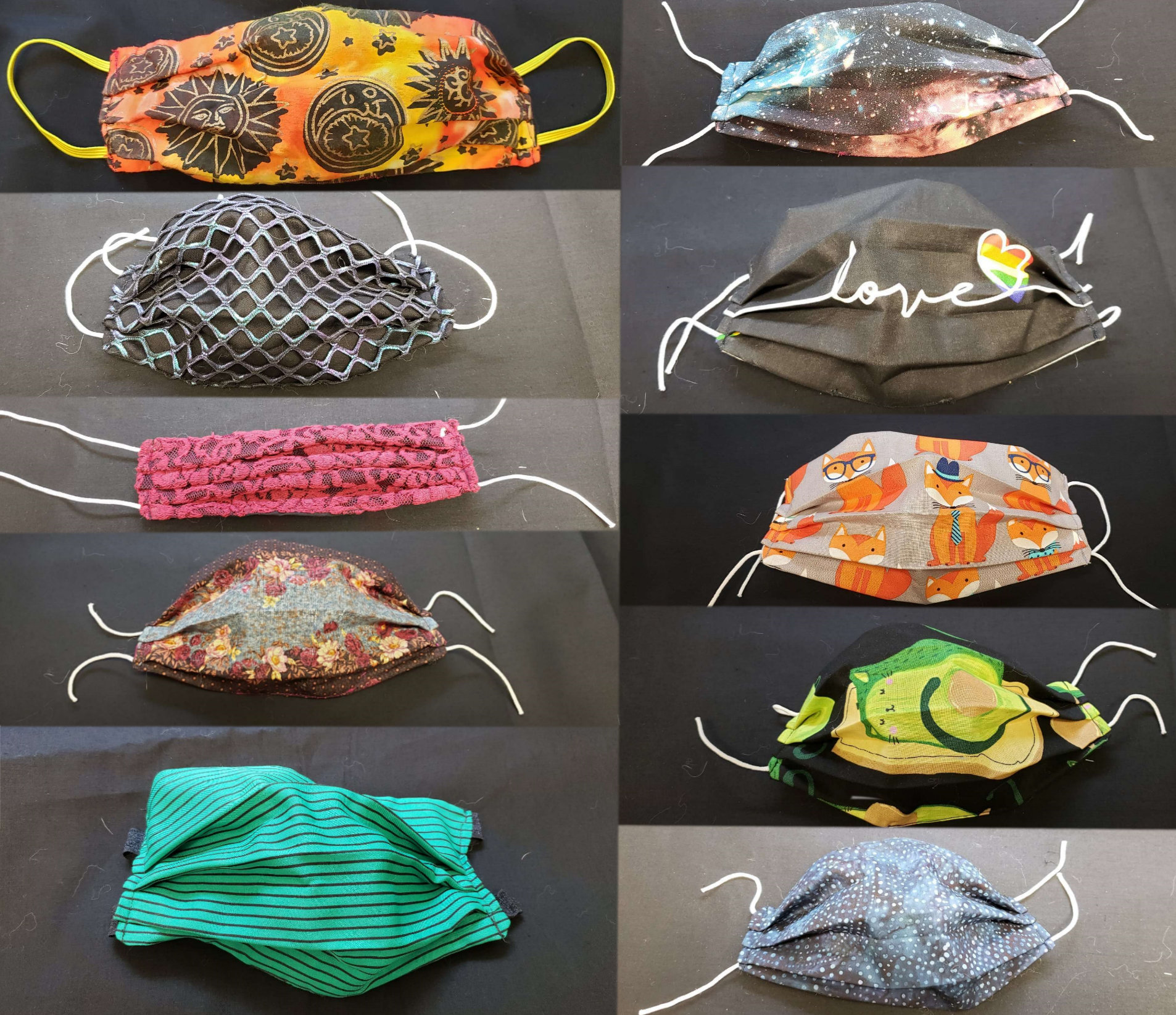 Various Pattern Hand Made Masks - Etsy