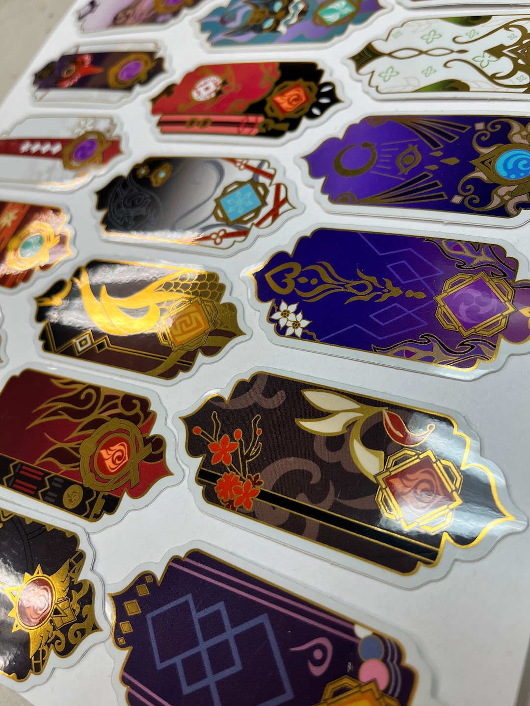 Genshin Impact Glossy Mirror Stickers - Etsy