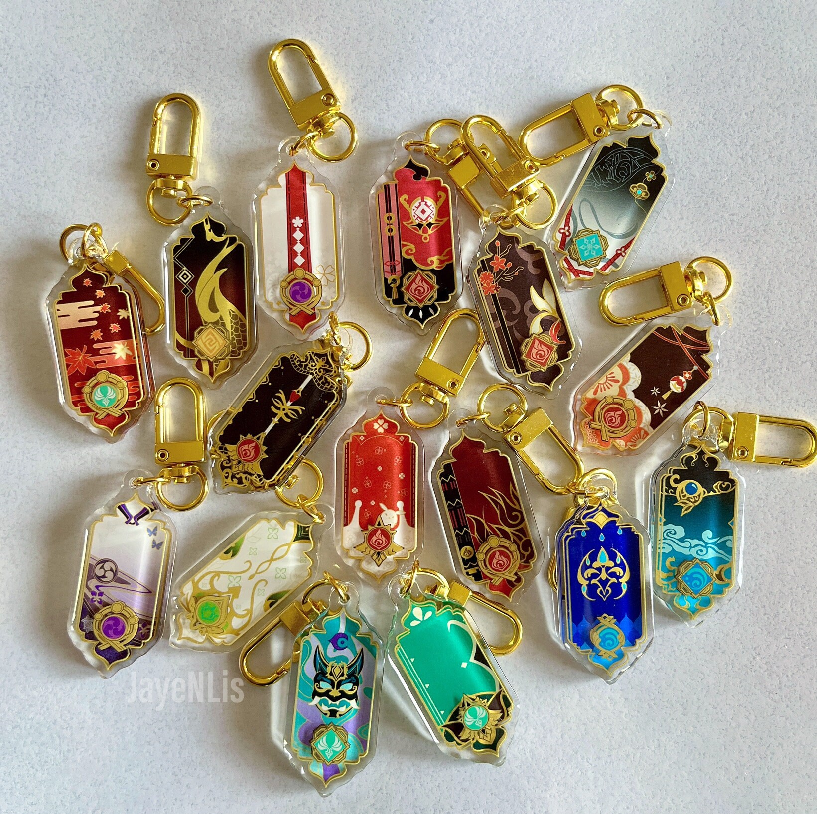 Genshin Impact 3D Keychains Charms - Etsy