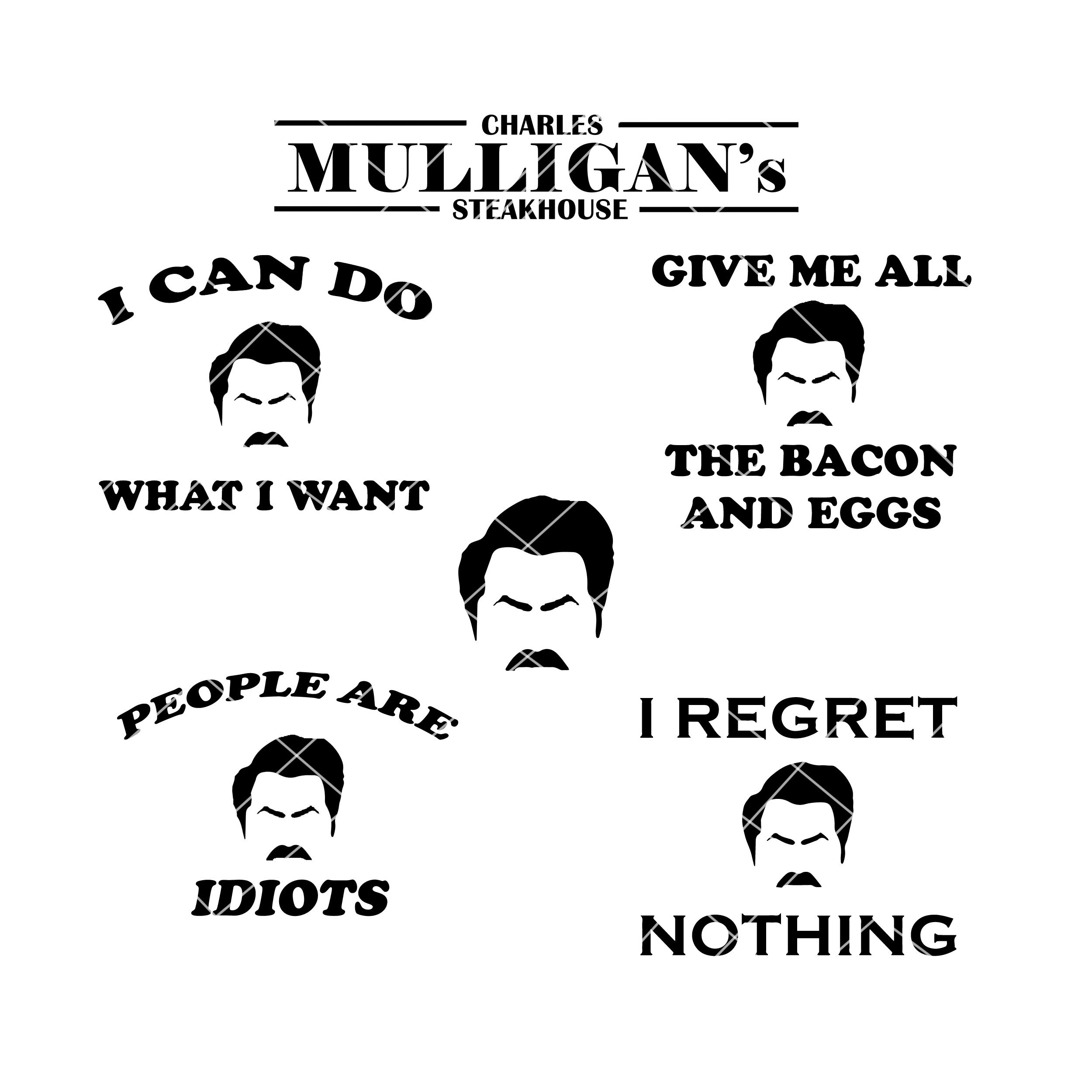 Ron Swanson Parks and Recreation SVG Mega Pack Vector DXF | Etsy