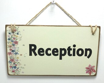 Reception desk sign | Etsy