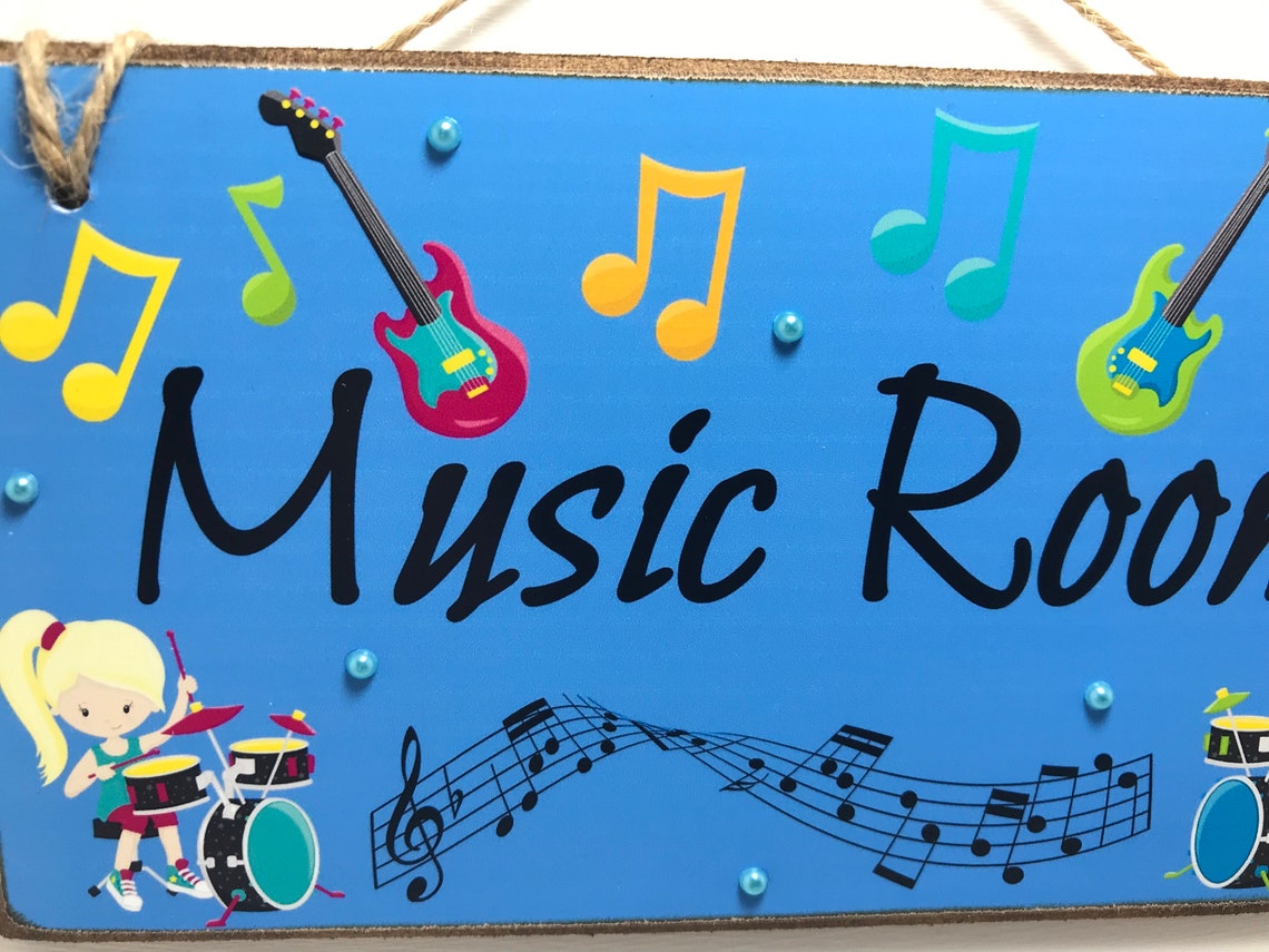 Music Room Wooden Sign for Home Work or School | Etsy