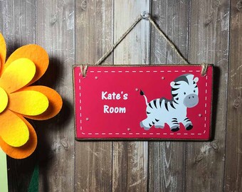 Zebra Door Sign - Etsy