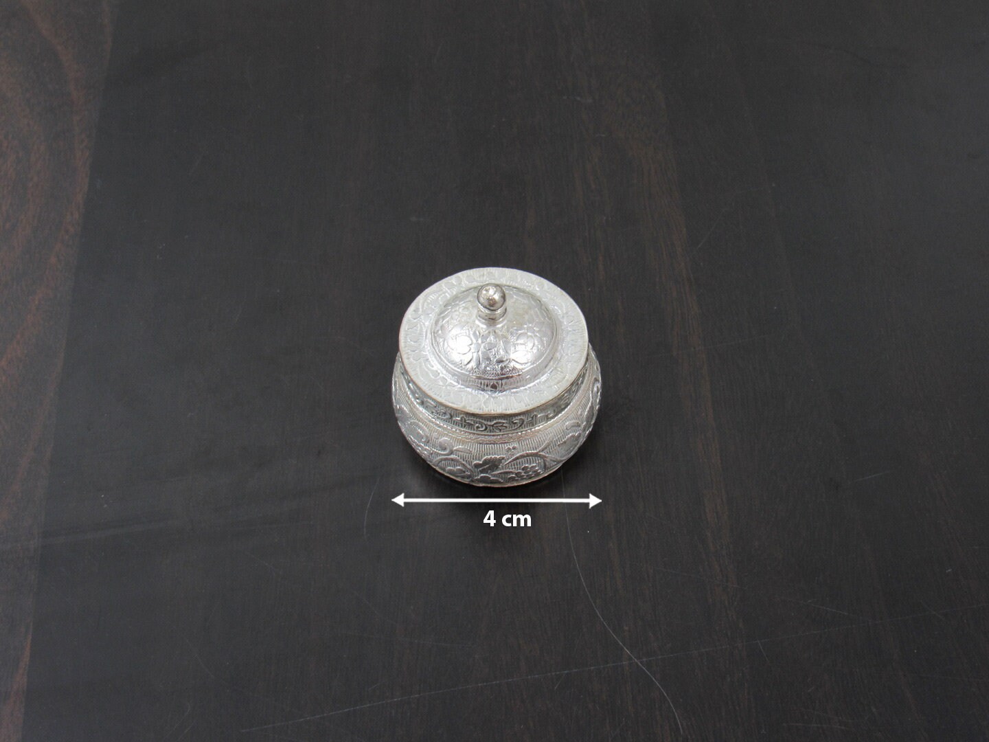 Goldgiftideas Silver Plated Round Sindoor Dabbi With Lid, Housewarming ...