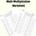 Math Multiplication Tracing, Number Practice Sheet, Printable ...