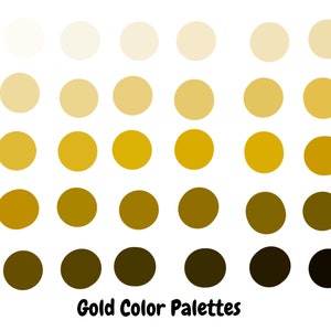 Gold Color Palette / Procreate / Swatches / 30 Color Palette / - Etsy
