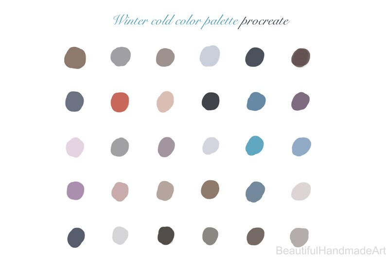 Winter Color Palette/ Cold Color Palette / Autumn Color Swatches / Warm ...