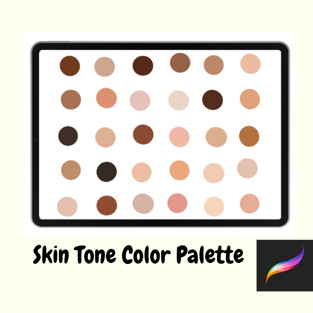 Skin Tone Color Palette, Shade Color Palette, Portrait Color Palette ...