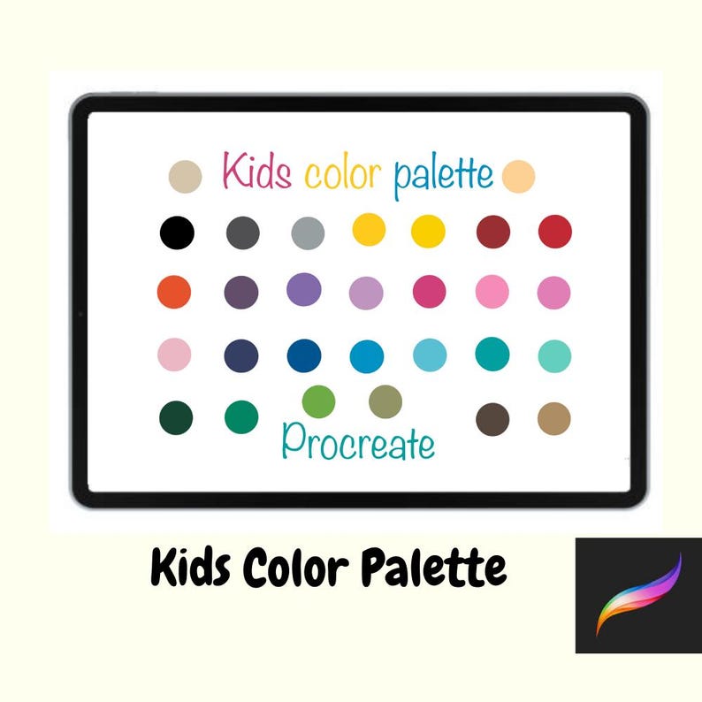 Child Color Palette, Kid Procreate Color, Baby Color, Bundle Colors ...