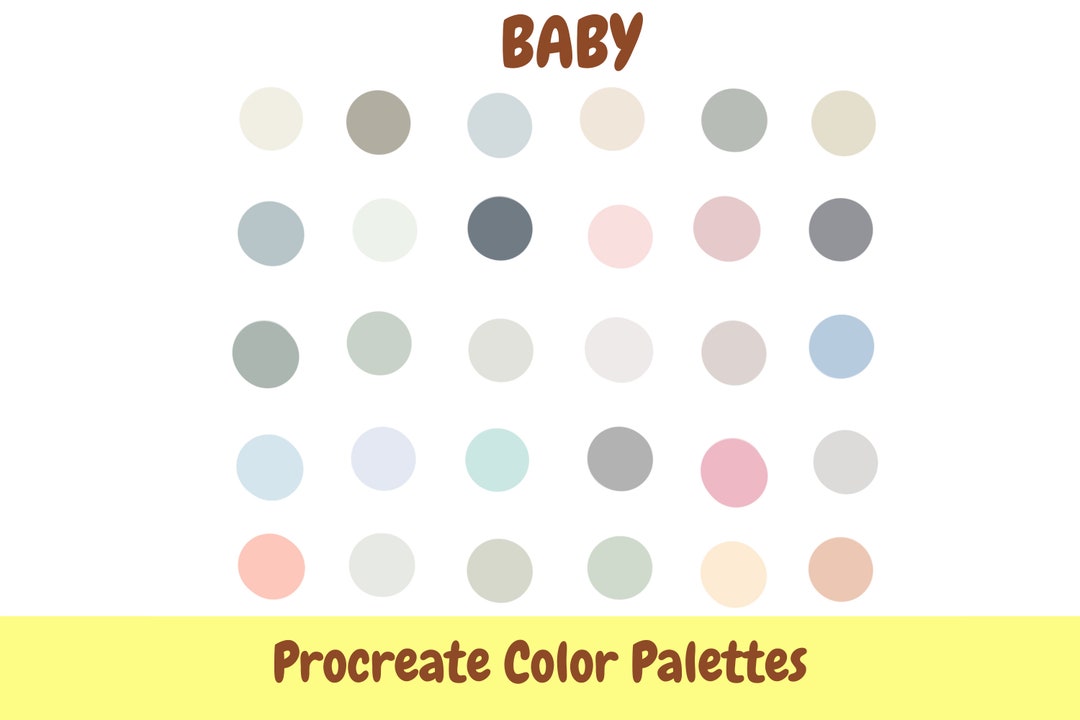 Baby, Pastel, Color Palette, Procreate, Swatches, 30 Color Palette ...