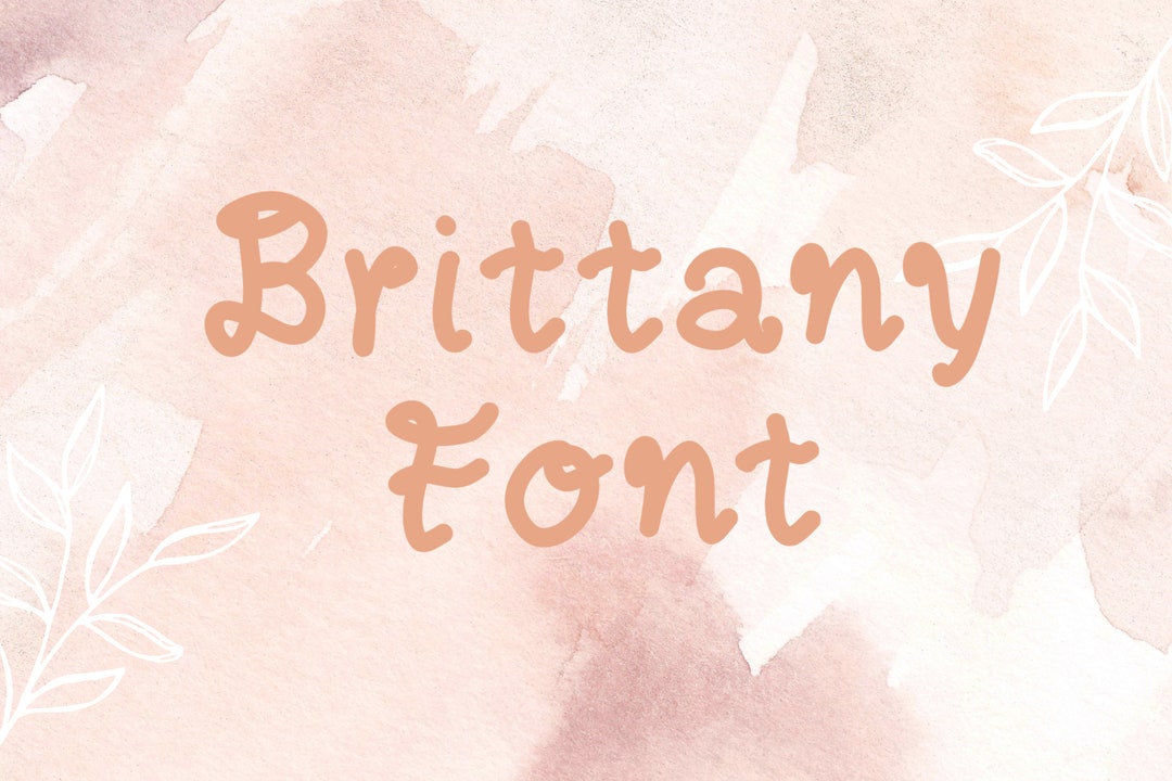 Brittany Font Procreate Font Cricut Font Cute Font - Etsy