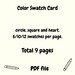 Printable Color Swatch Chart: Circle, Square, Heart (PDF Download) - Etsy