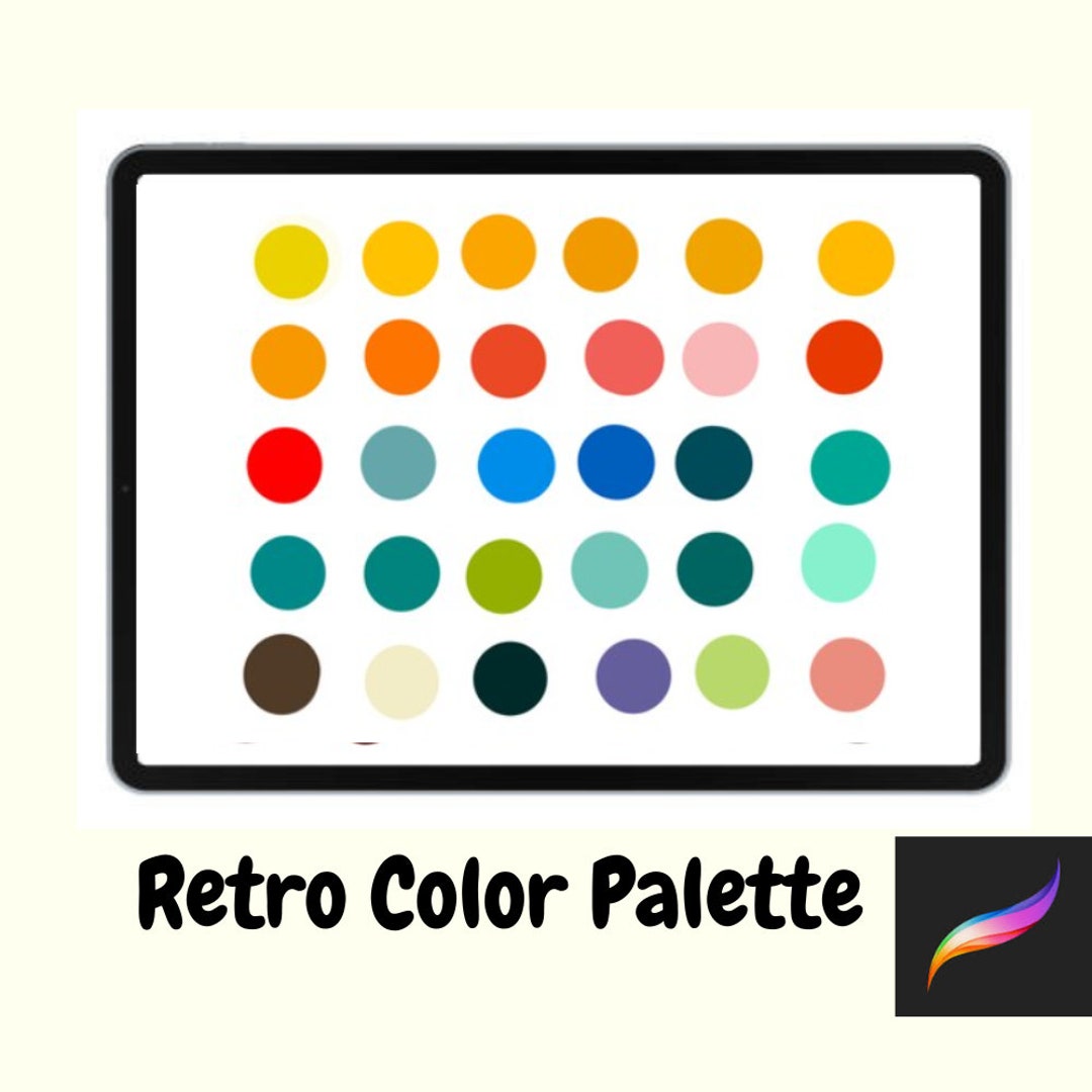Retro Color Palette / Vintage Color Palette / Color Palette / Procreate ...