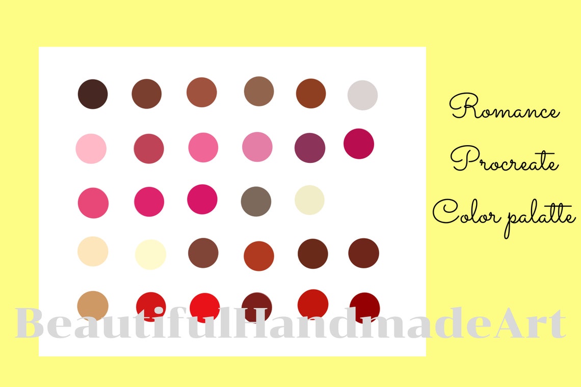 Romance Color Palette / Procreate / Swatches / 30 Color Palette / iPad ...