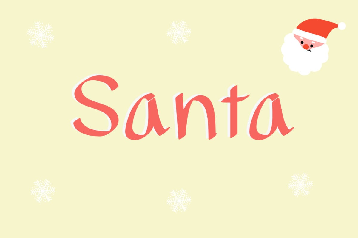Santa Font Procreate Font Cricut Font Cute Font - Etsy