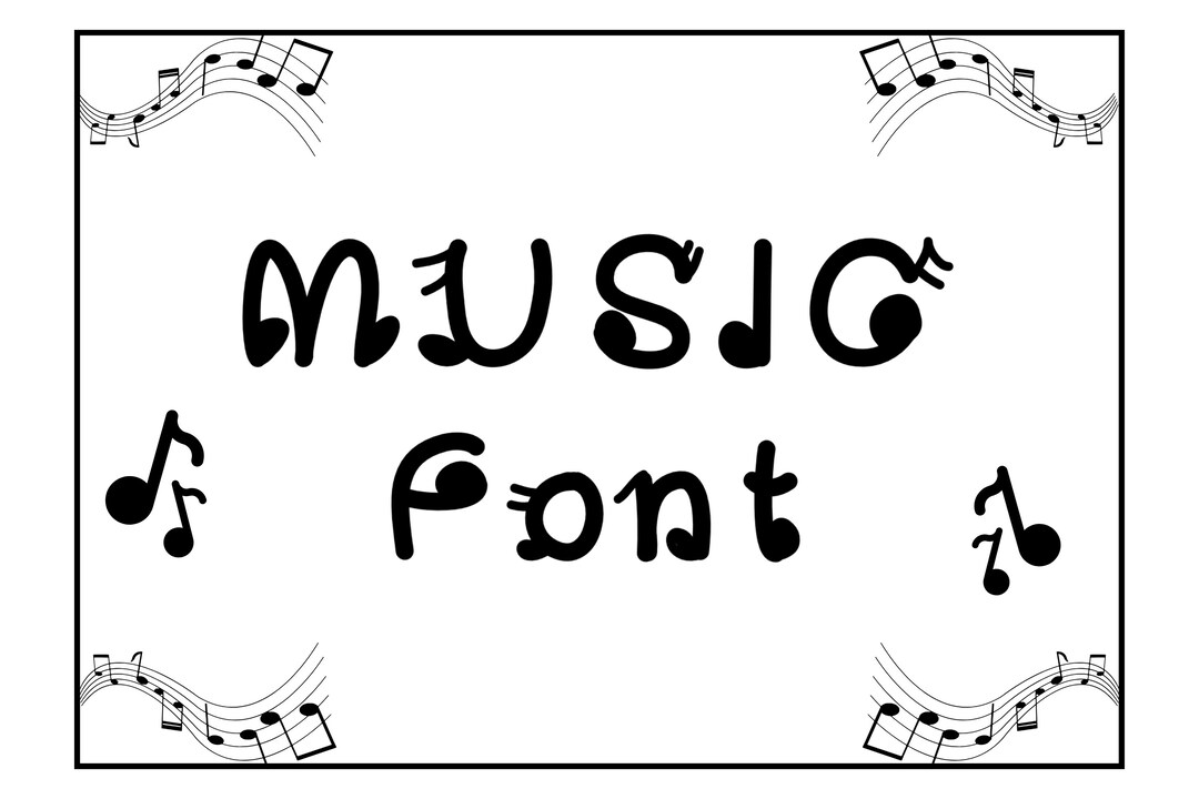Music Font Melody Font Musical Notes Handwritten Fonts - Etsy